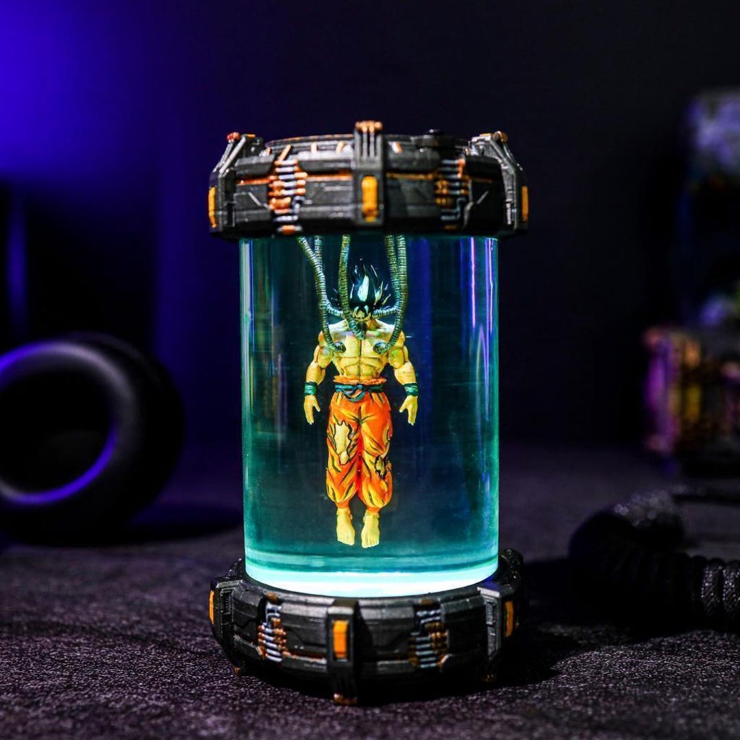 Dragon Ball Goku Healing Chamber Lamp, DBZ Anime Resin Art Night Light ...