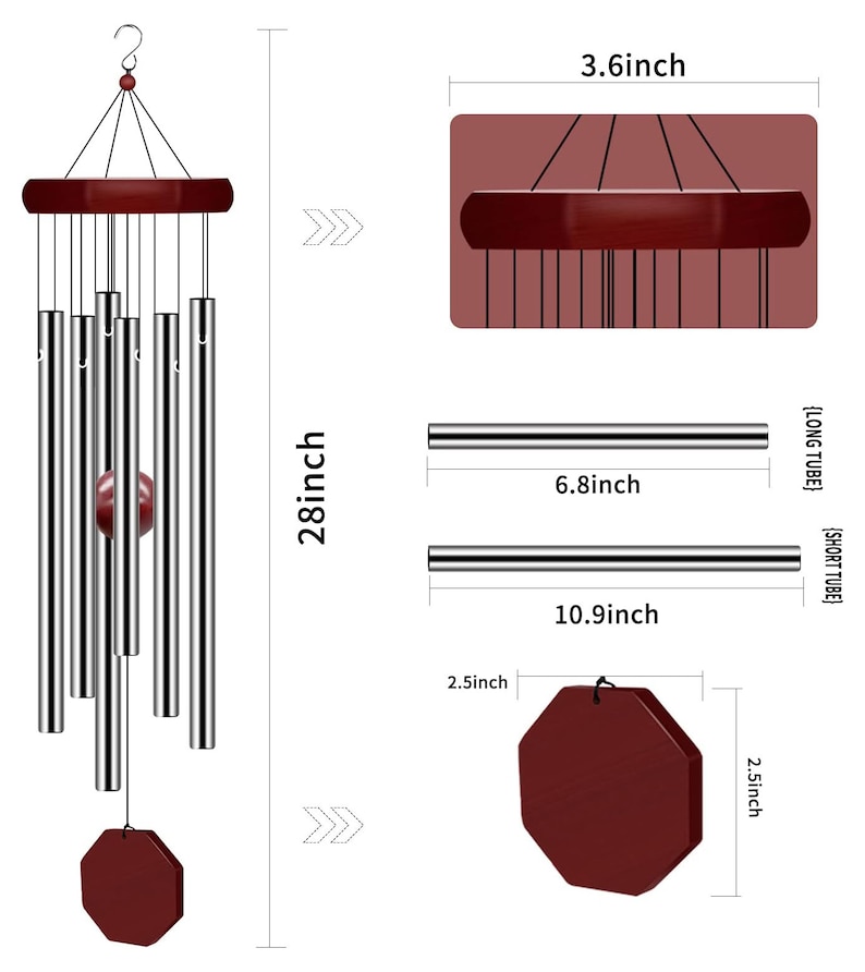 Personalized WINDCHIMES Wind Chime Memorial Sympathy Home Garden ...