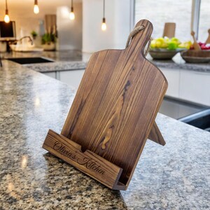 Personalized Cookbook Stand Recipe Book Holder Custom Engraved ...