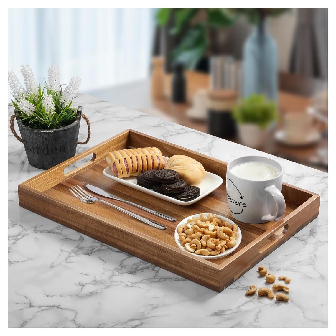 Personalized SERVING TRAY With Handles Charcuterie Cheese Board ...