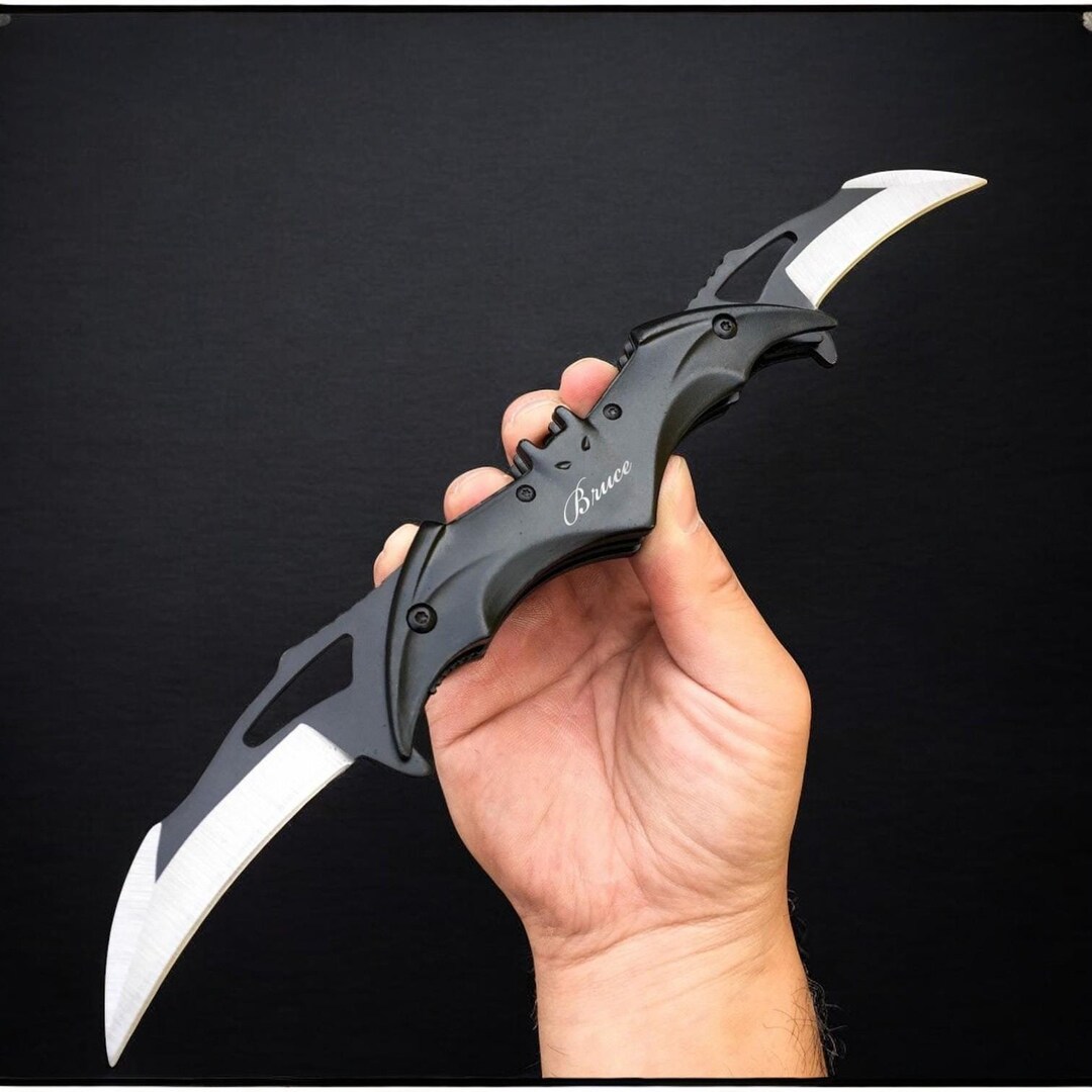 Personalized BAT Pocket Knife Tool Knives Custom Engraved Gamer Comics ...