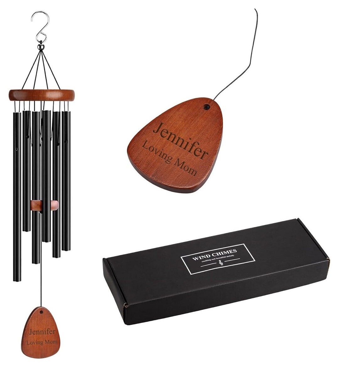 Personalized WINDCHIMES Wind Chime Memorial Sympathy Home Garden ...