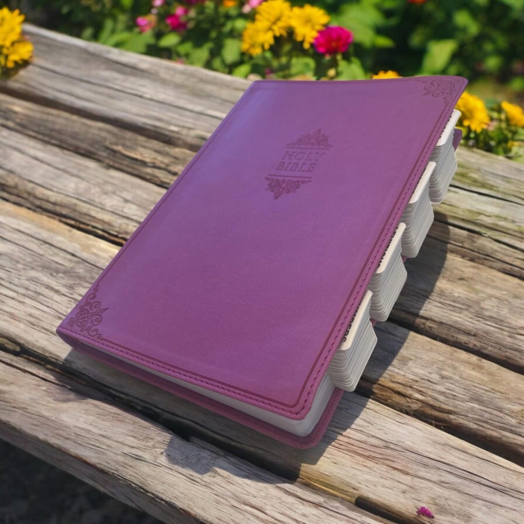 Personalized Pink NIV TABBED BIBLE With Tabs Christian Birthday Gift ...