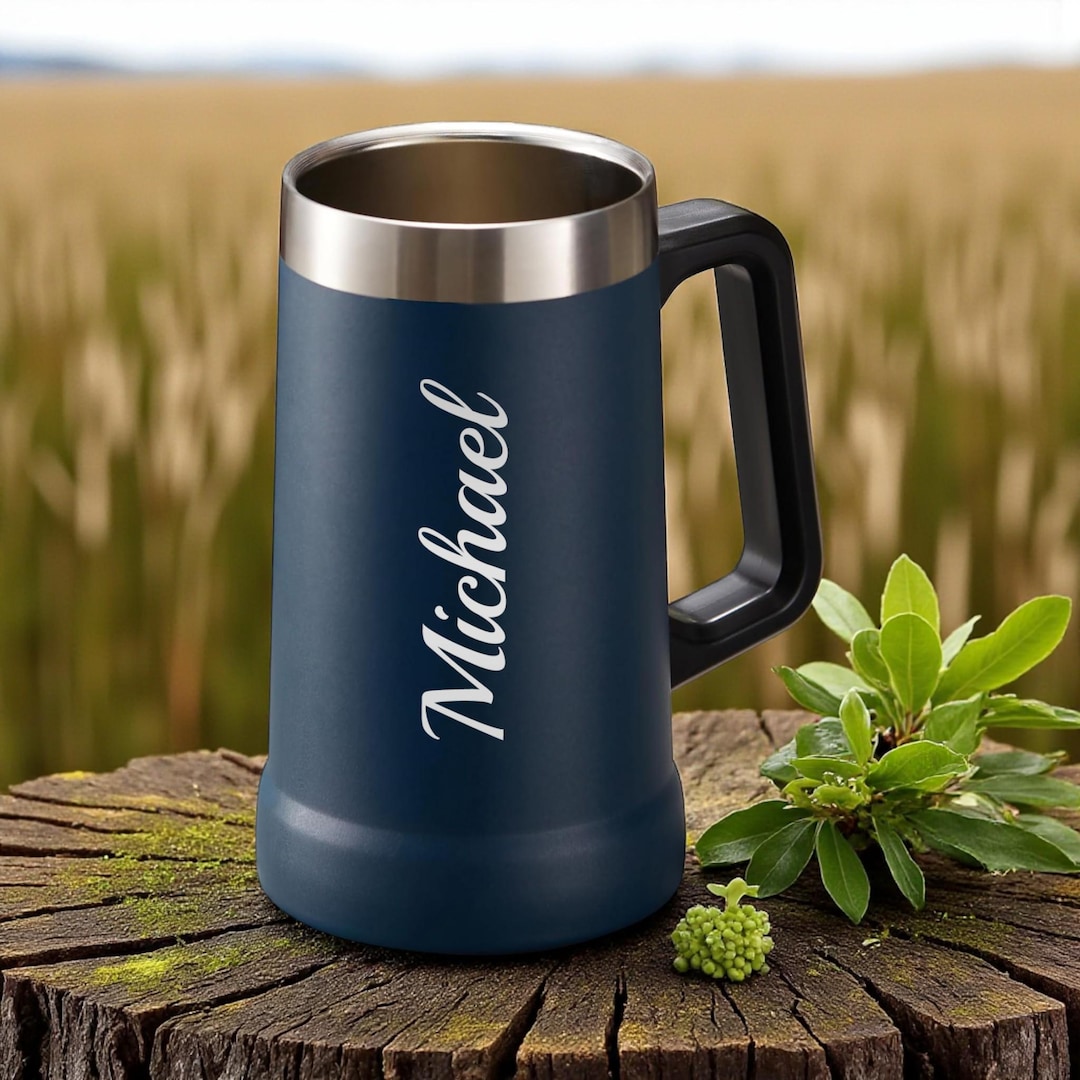 Personalized BEER STEIN for Men Women Wedding Groomsmen Birthday Gift ...