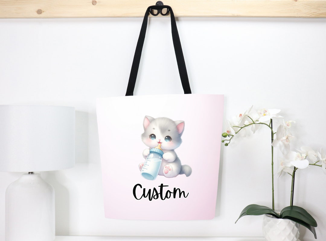 Custom Neonatal Kitten Tote Bag, Neonatal Foster Gift, Orphan Kitten ...