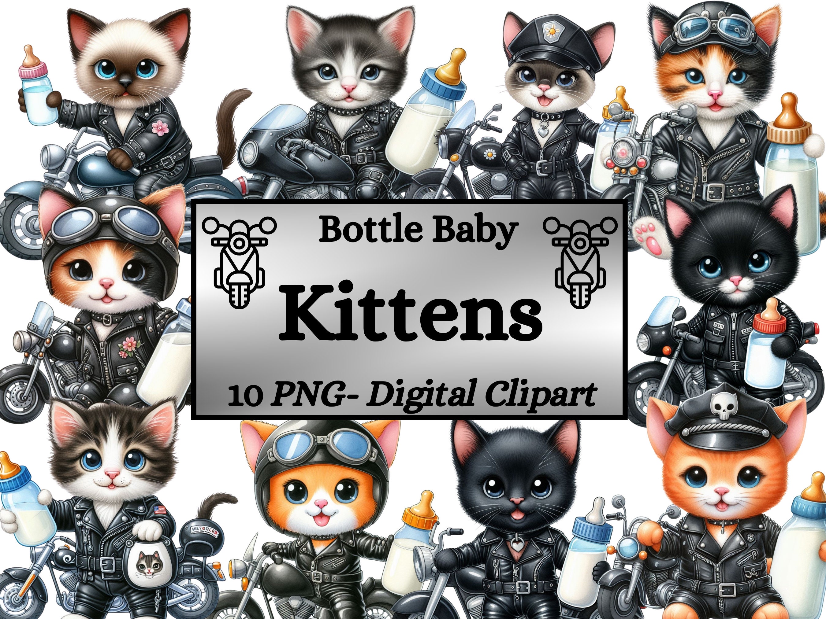 Neonatal Kitten Clipart, Bottle Baby Kittens Clipart, Neonatal Foster ...