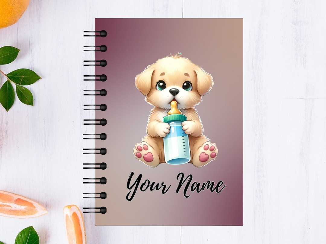 Personalized Spiral Notebook, Neonatal Puppies, Bottle Baby Puppies ...