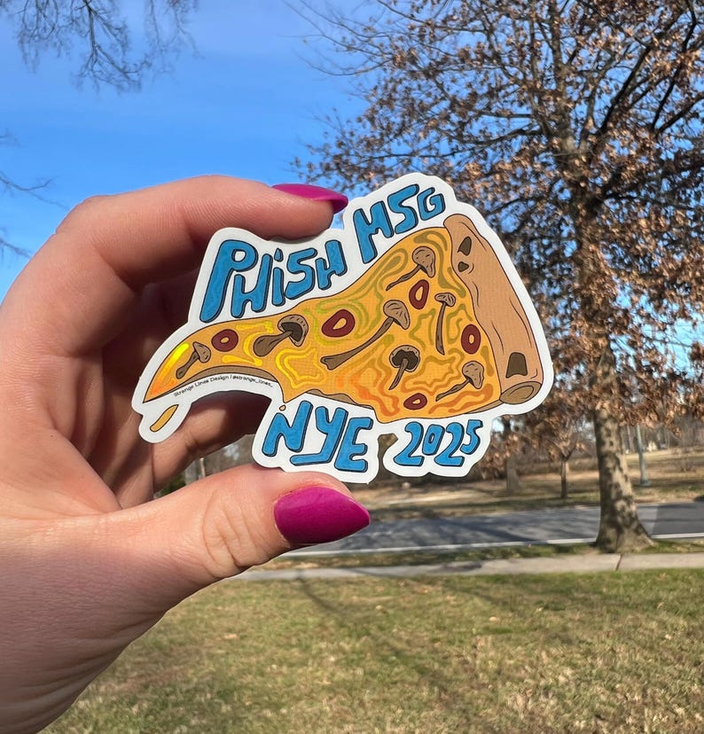 Phish NYE 2025 Holographic Pizza Sticker - Etsy
