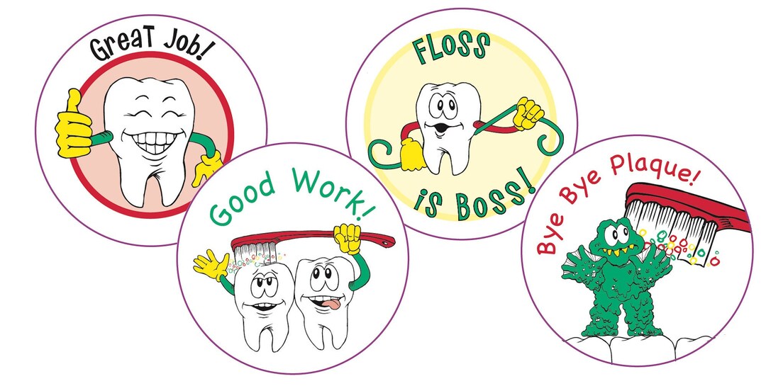 Dental Health Reward Stickers for Kids by Funatomy! - Etsy