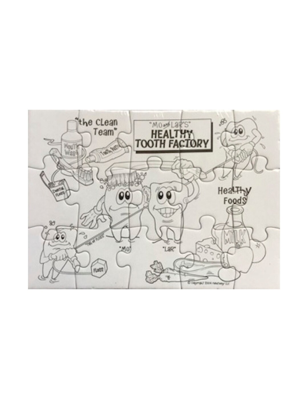 25 Healthy Tooth Factory "color Me" Jigsaw Puzzle - Etsy