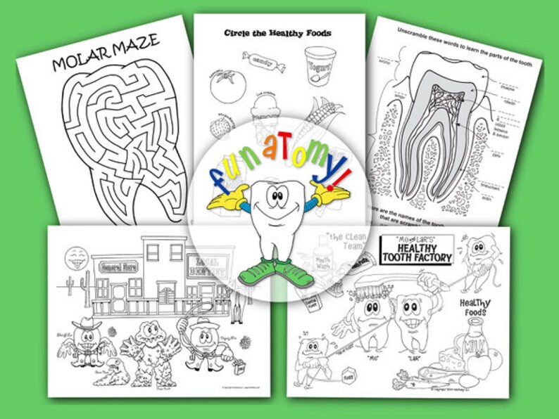 Dental Health Coloring and Activity Book - Etsy UK