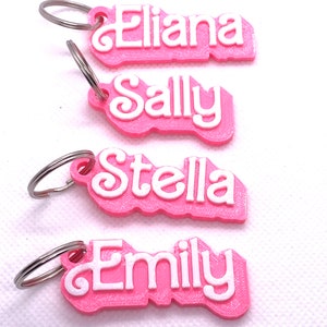 Custom Hot Pink Keychain / Zipper Pull 3D Printed From Flexible, Soft ...