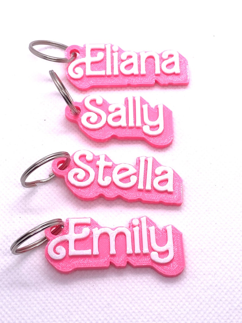 Custom Hot Pink Keychain / Zipper Pull 3D Printed From Flexible, Soft ...