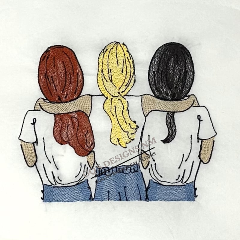 Friends Embroidery Design - Etsy
