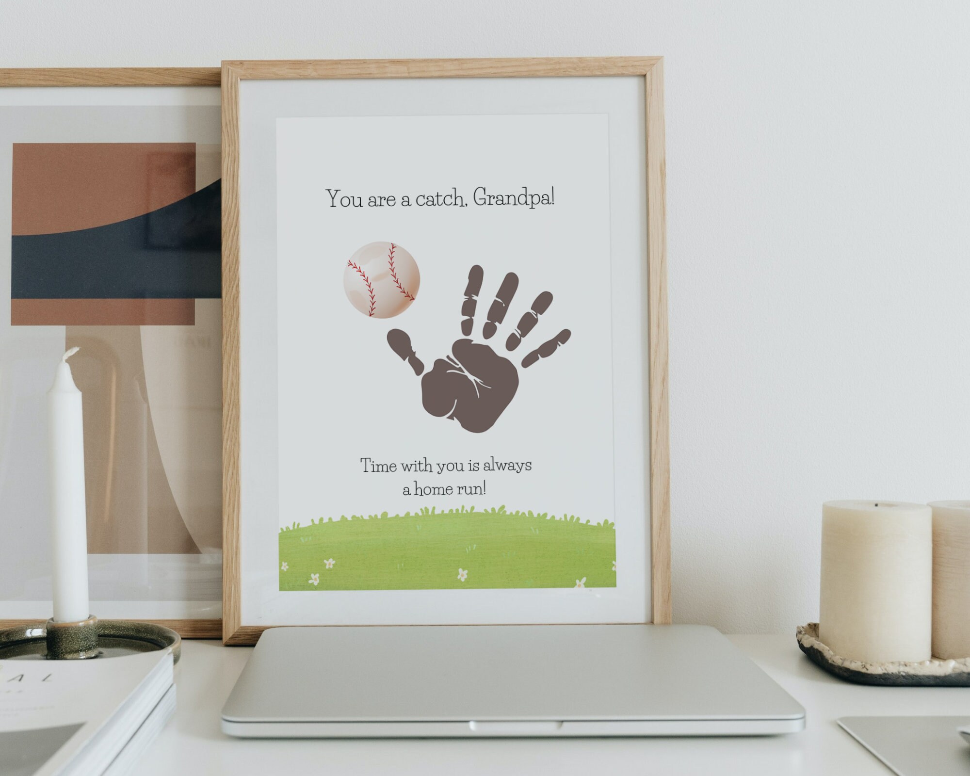 Grandparents Baseball Handprint Craft Gift for Kids - Etsy