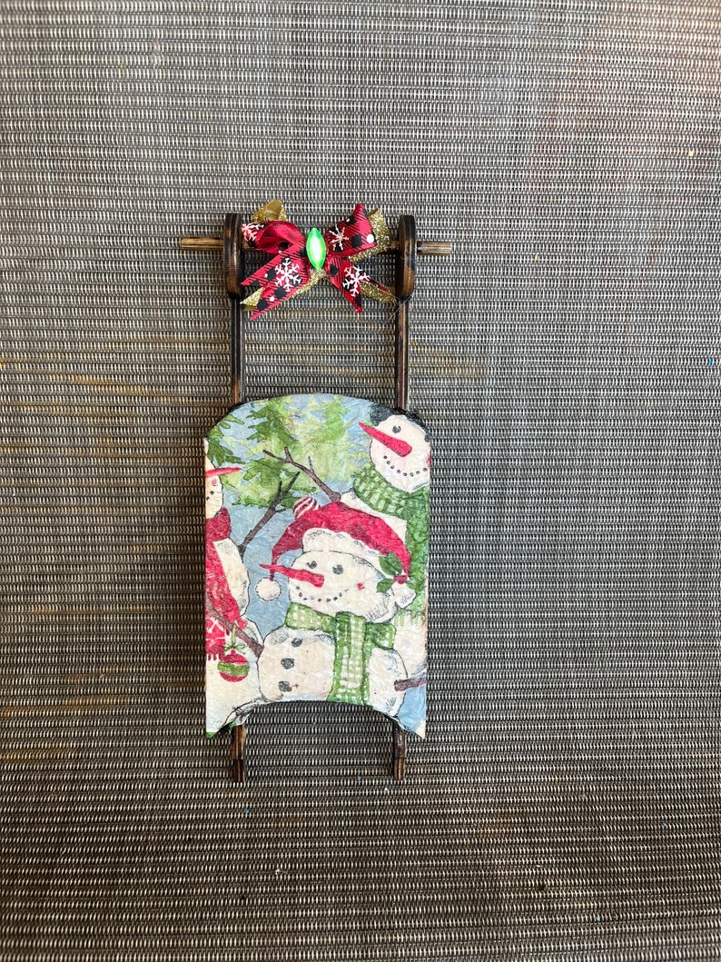 Snowman Sled - Etsy