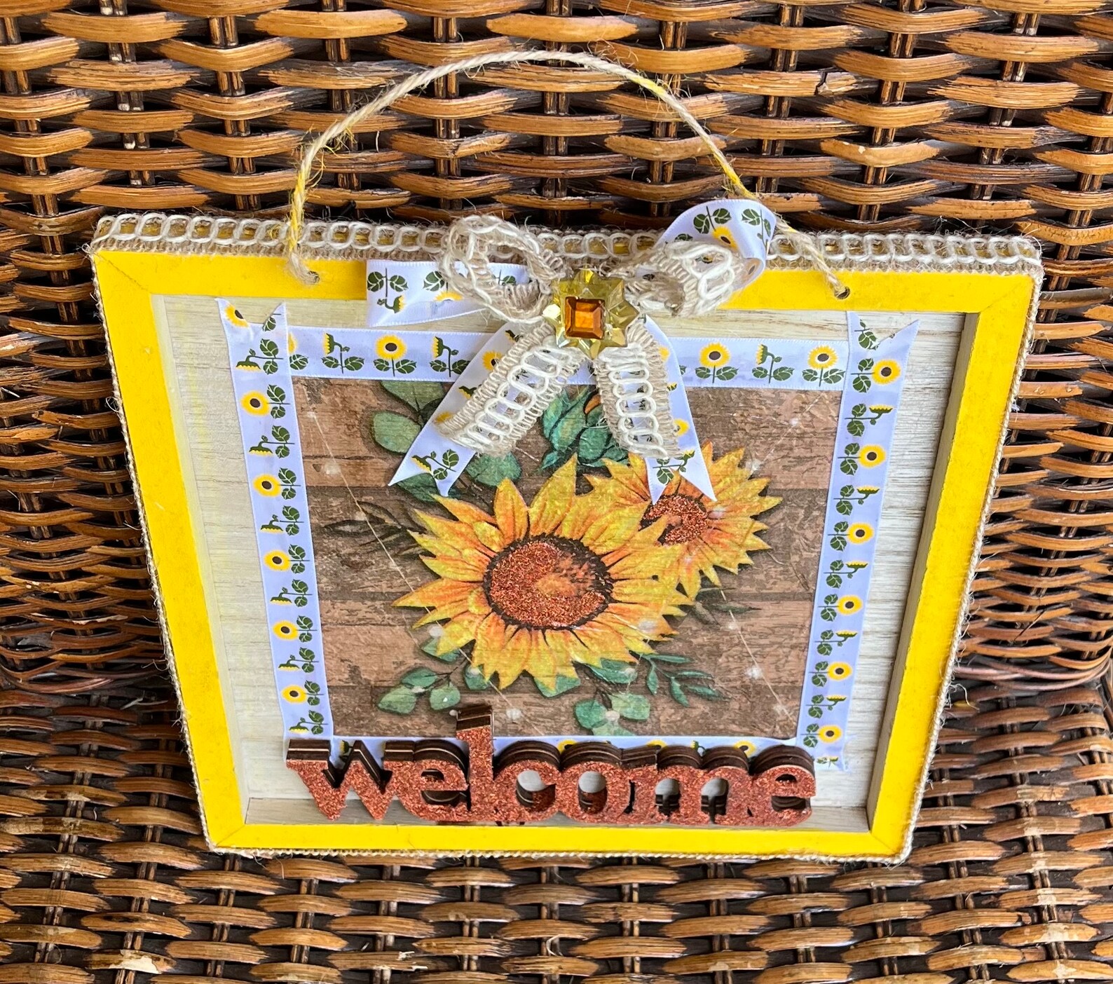 Sunflower Welcome Sign - Etsy