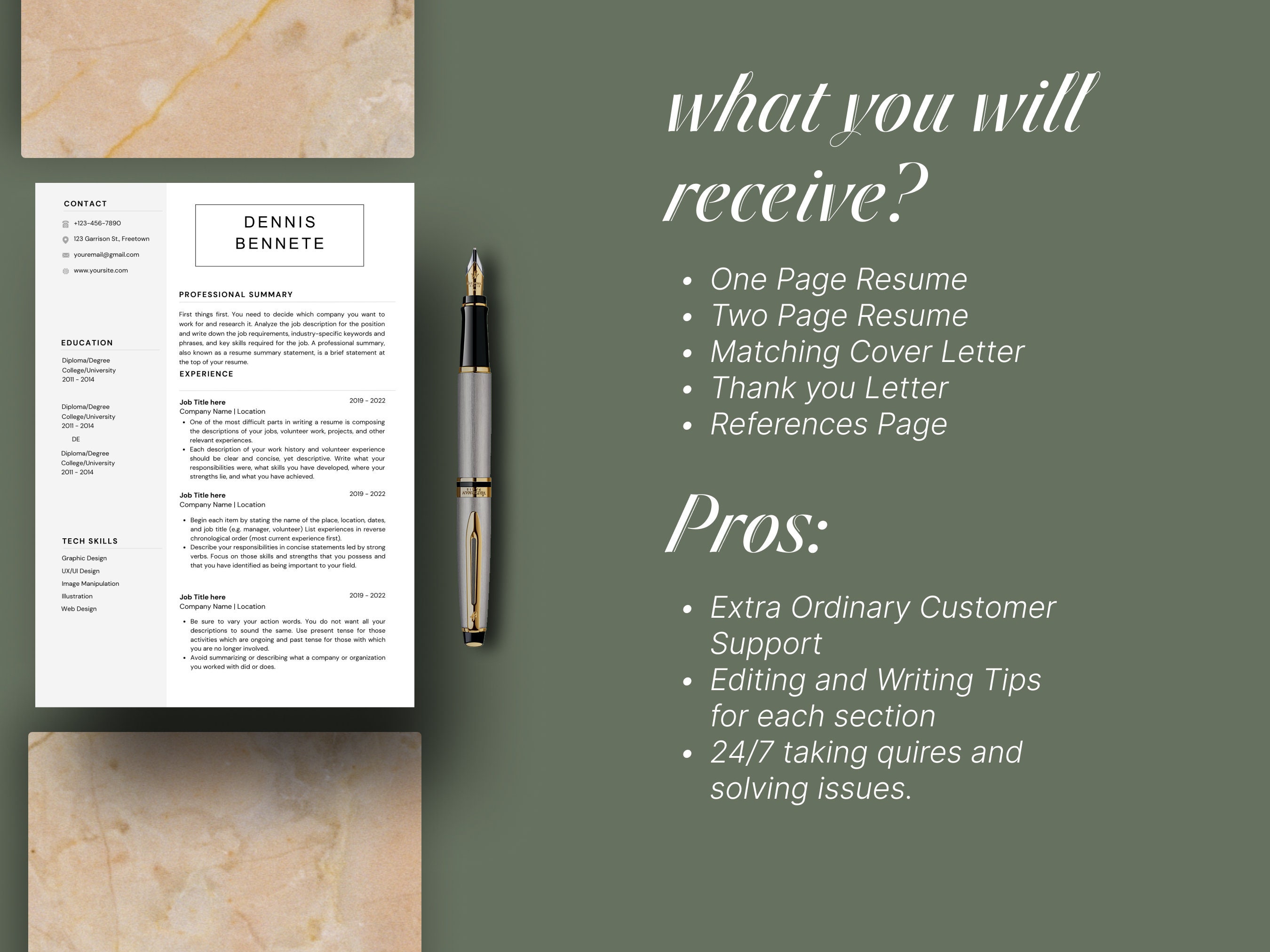 Professional Resume Template | Modern CV Design | Ats-friendly ...