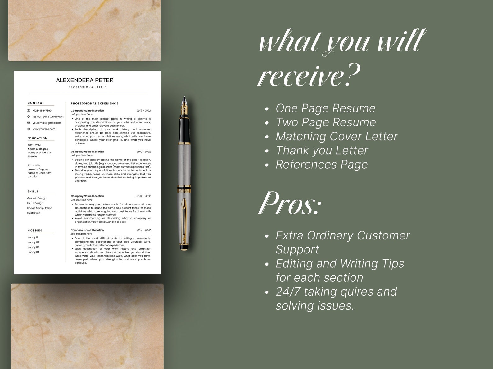 Professional Simple Resume Template Bundle With Cover Letter and ...