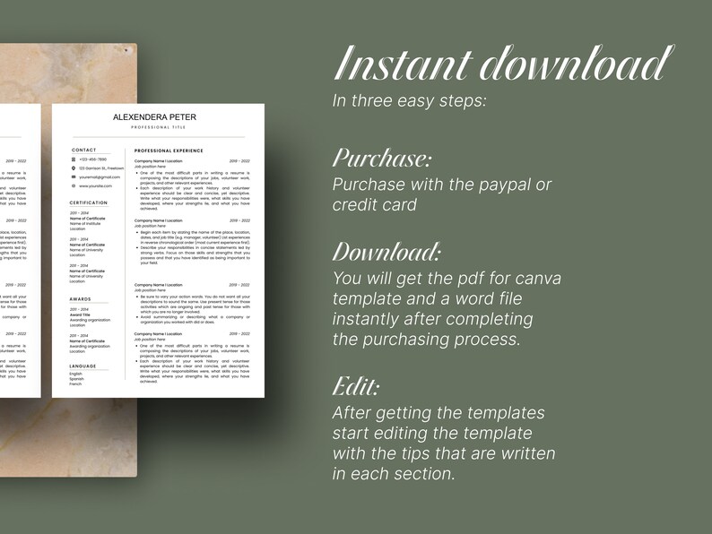 Professional Simple Resume Template Bundle With Cover Letter and ...