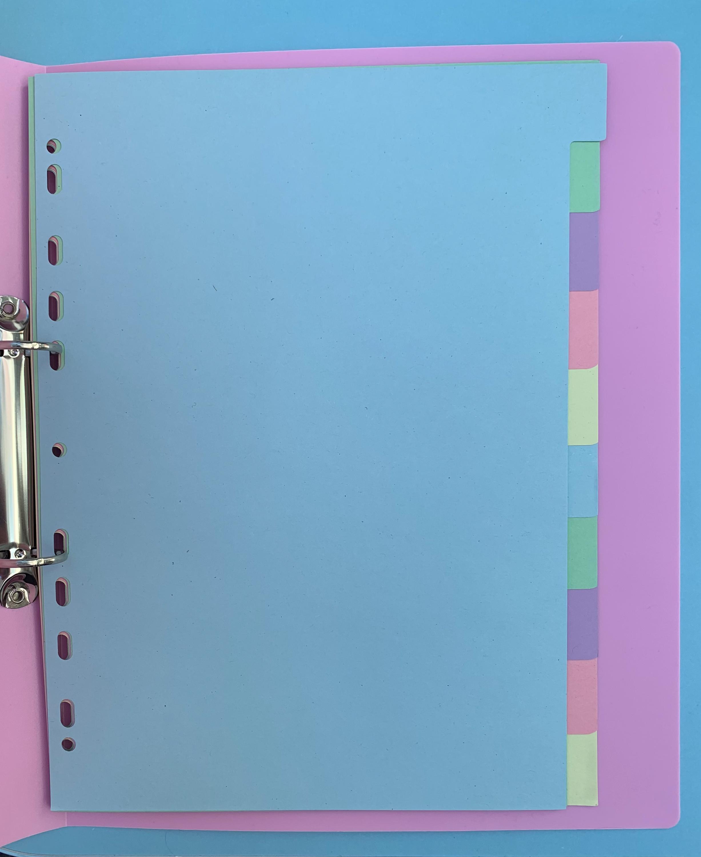 Personalised A4 Recipe Folder With 10 Dividers, Personalised Pastel ...