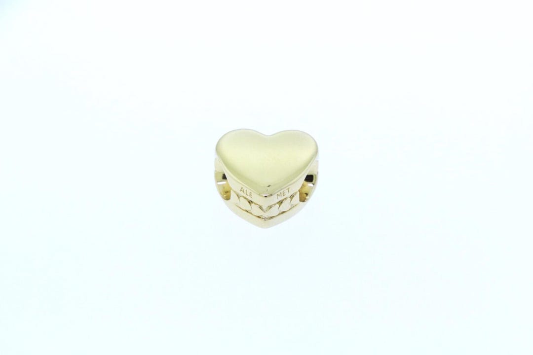 Pandora Moments Gold-plated Engravable Heart Slide Charm 762015C00 - Etsy