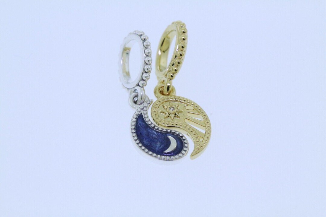 Pandora Two-tone Splitable Sun & Moon Dangle Charm - Etsy