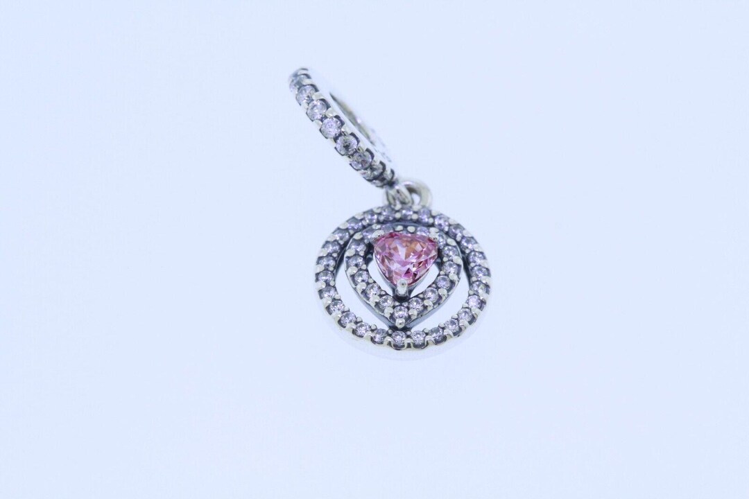 Pandora Sparkling Double Halo Heart Dangle Charm - Etsy