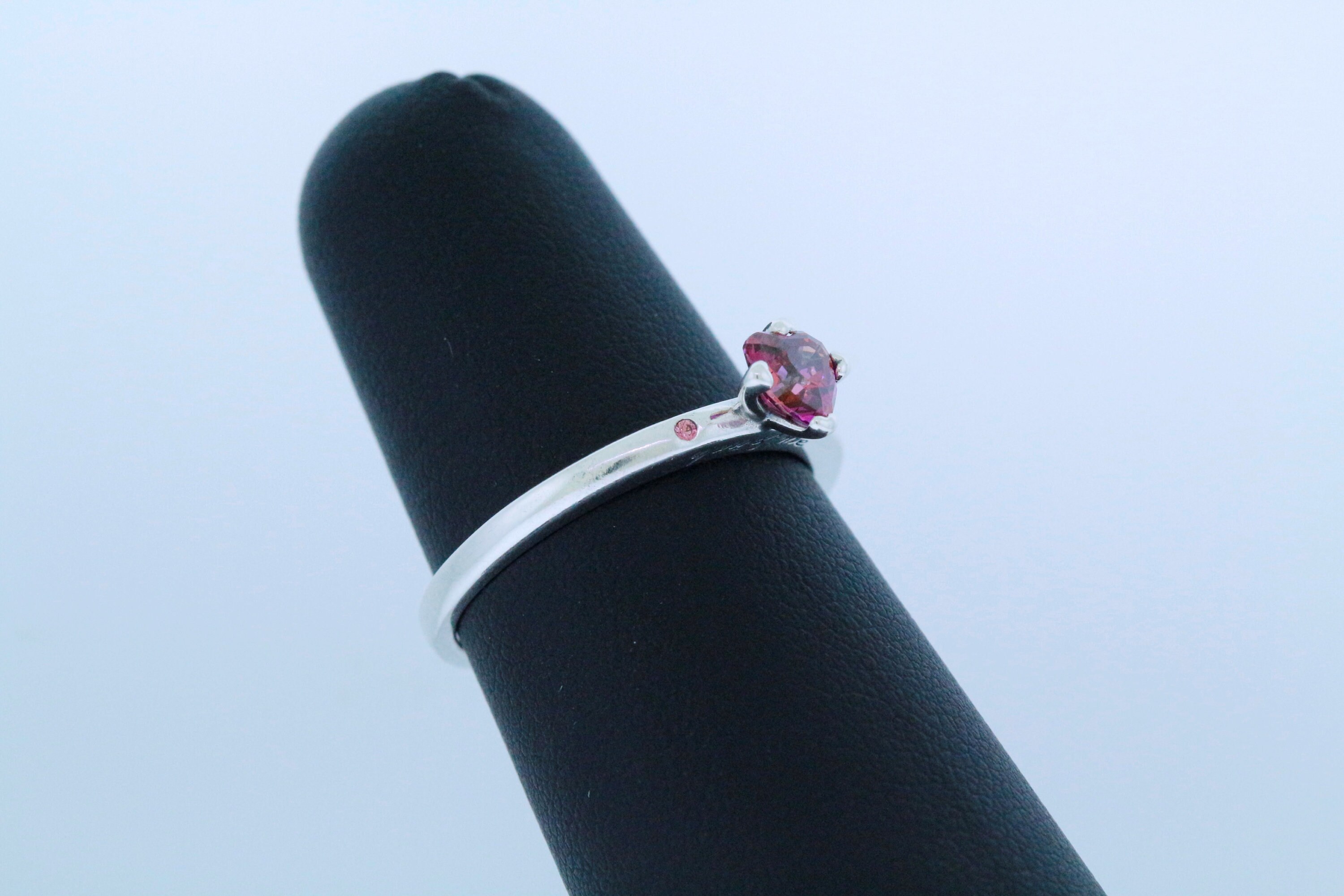 Pandora Sterling Silver Sparkling Red Heart Ring - Etsy