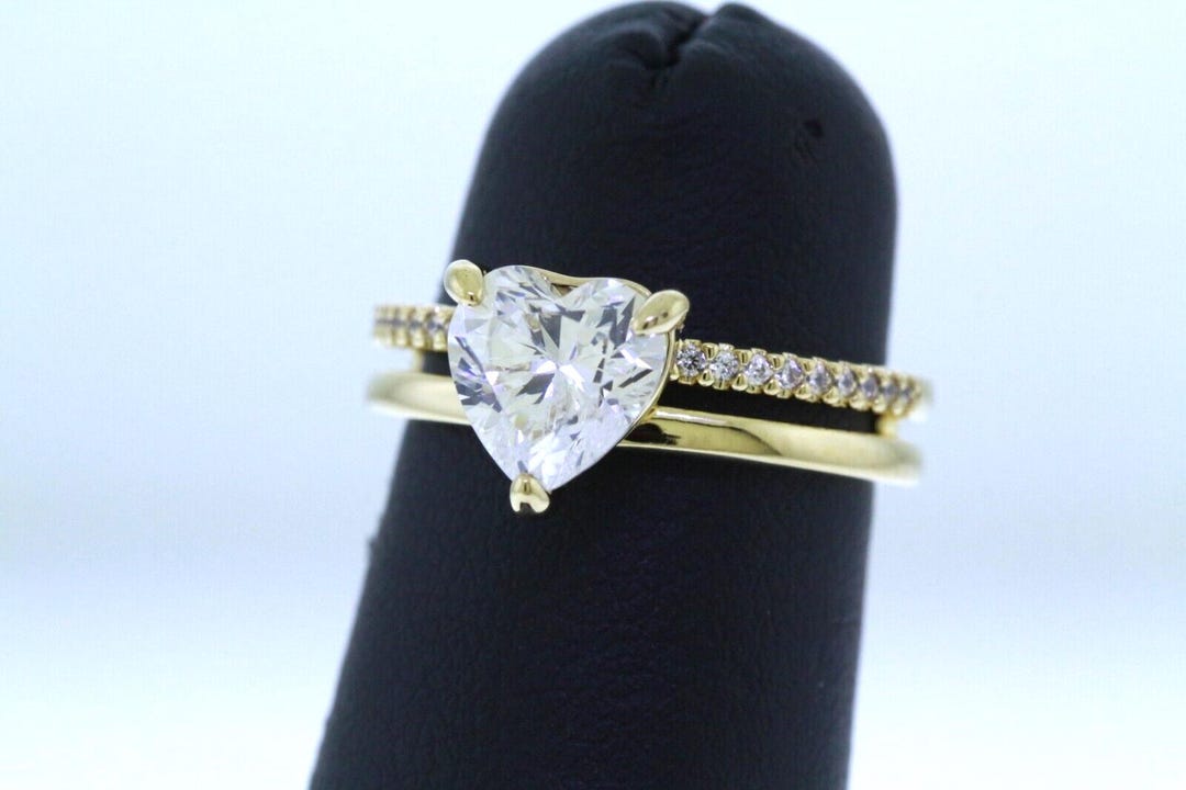 Pandora Double Band Heart Ring - Etsy