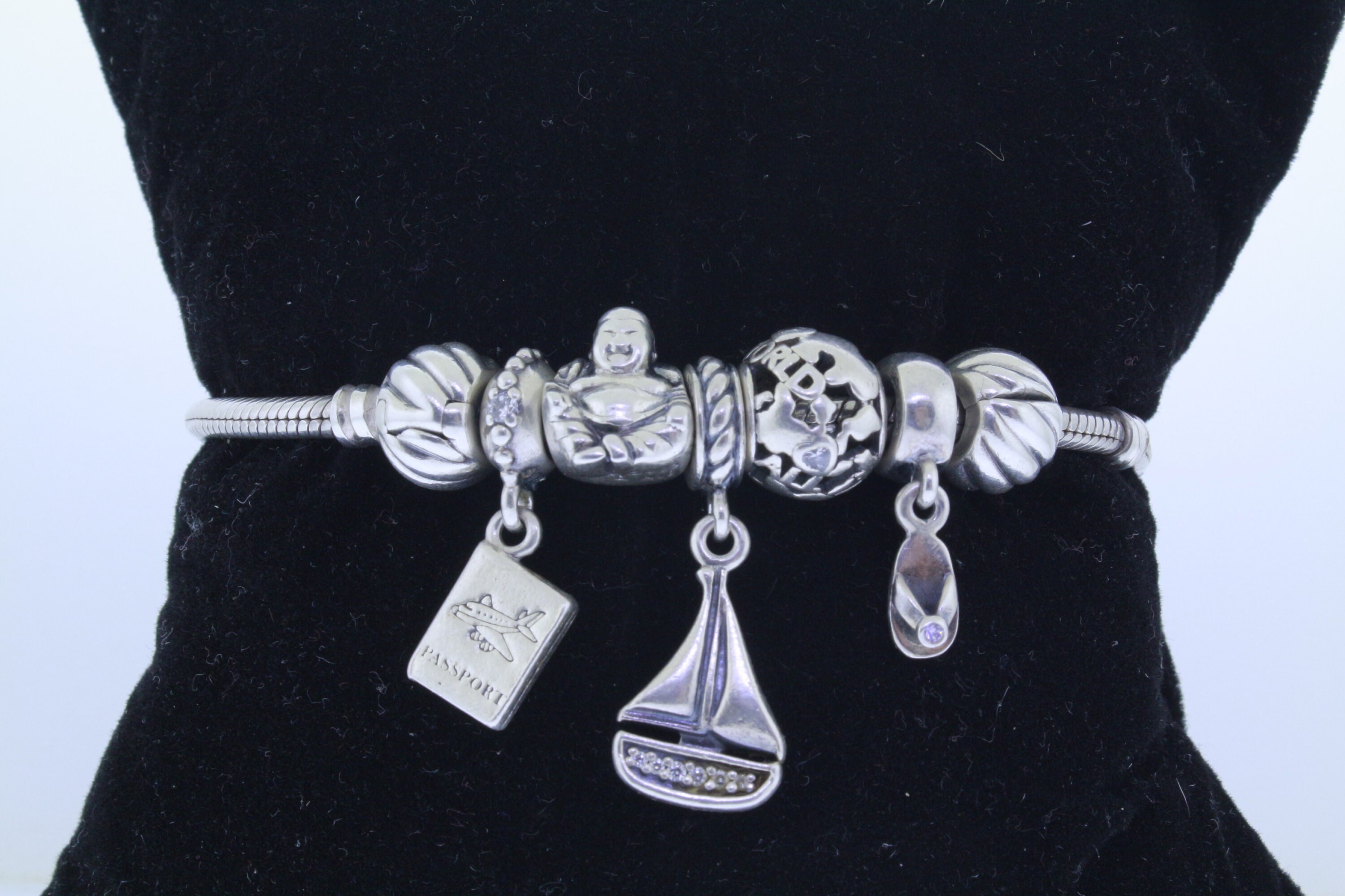 PANDORA Travel Themed Charms Sterling Silver Bracelet 7 - Etsy