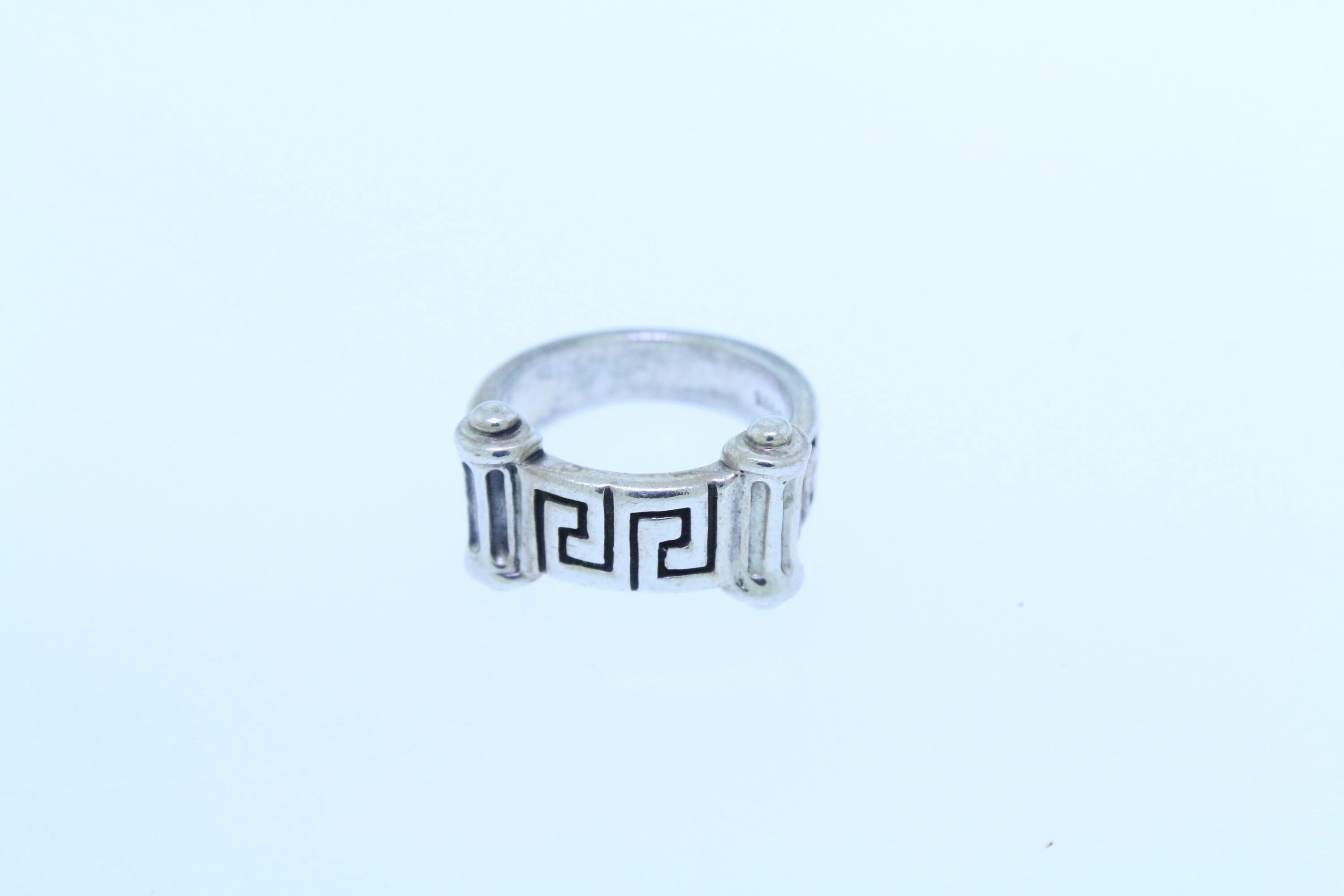 Kabana Sterling Silver Greek Key Pattern Ring - Etsy