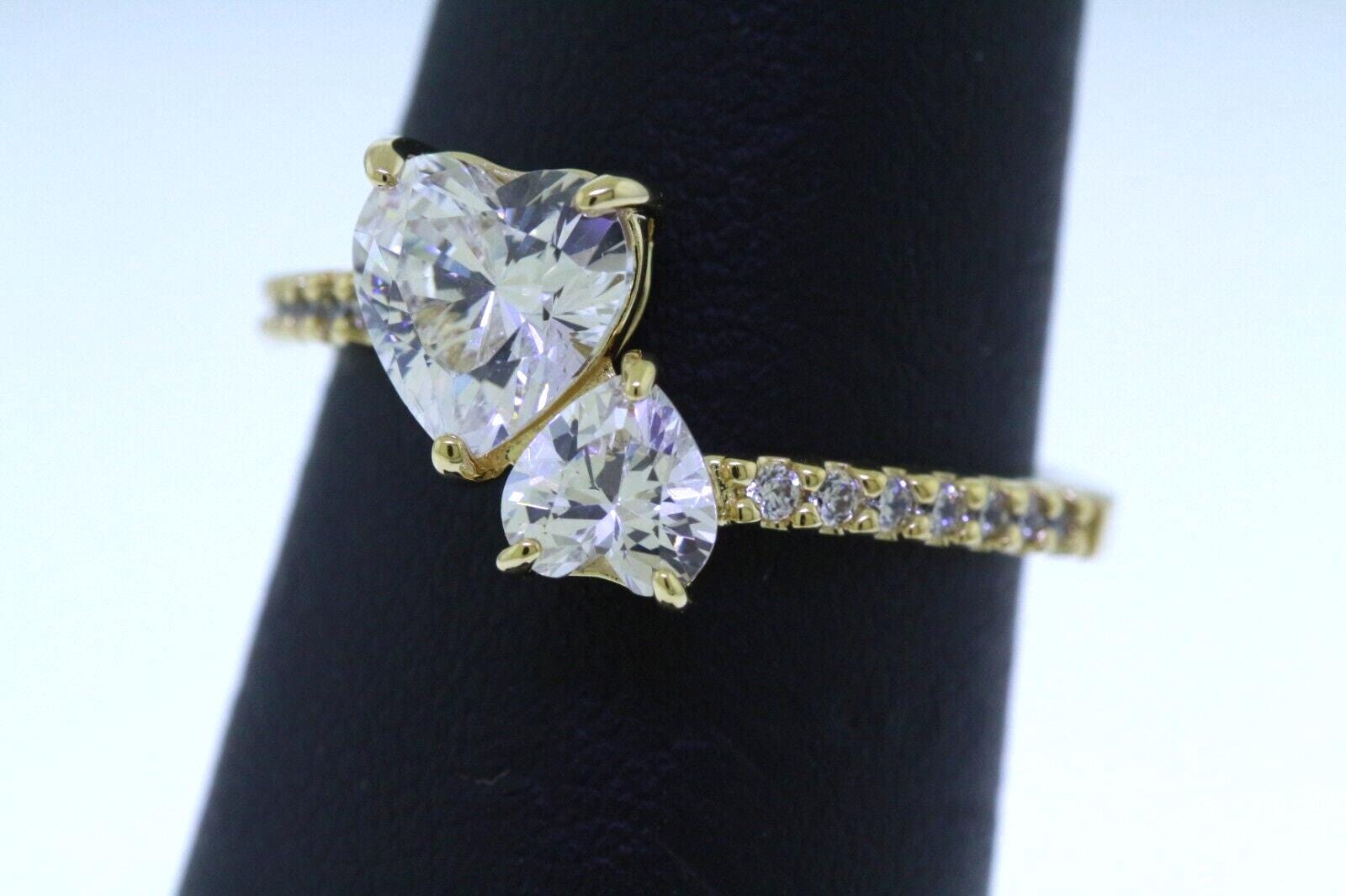 Pandora Double Heart Sparkling Ring - Etsy