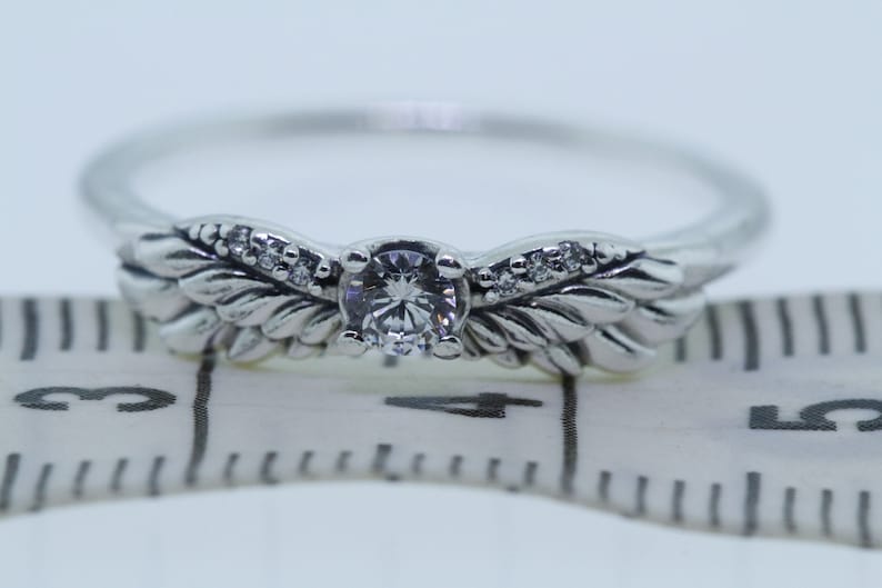 Pandora Sterling Silver Sparkling Angel Wings Ring - Etsy