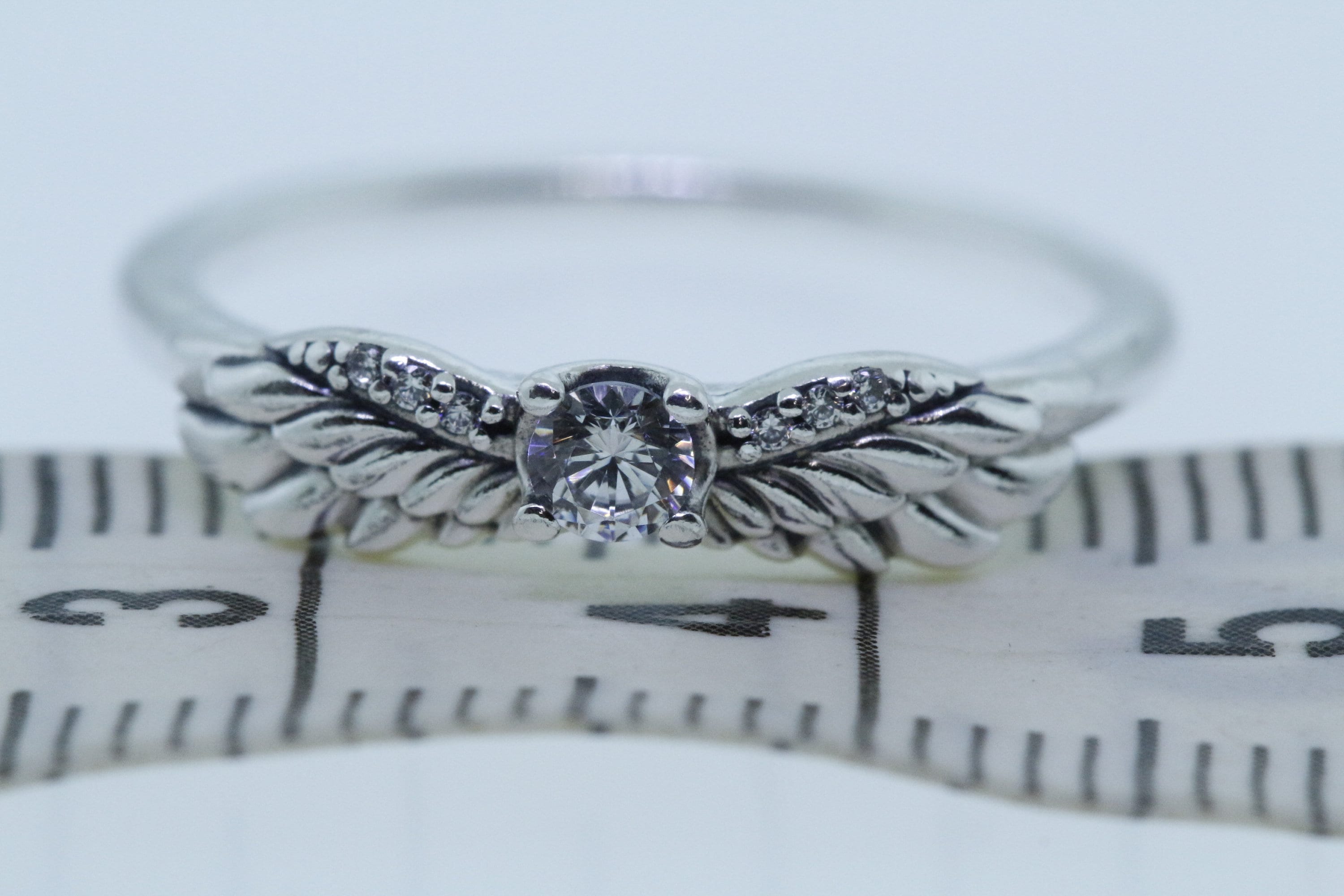 Pandora Sterling Silver Sparkling Angel Wings Ring - Etsy