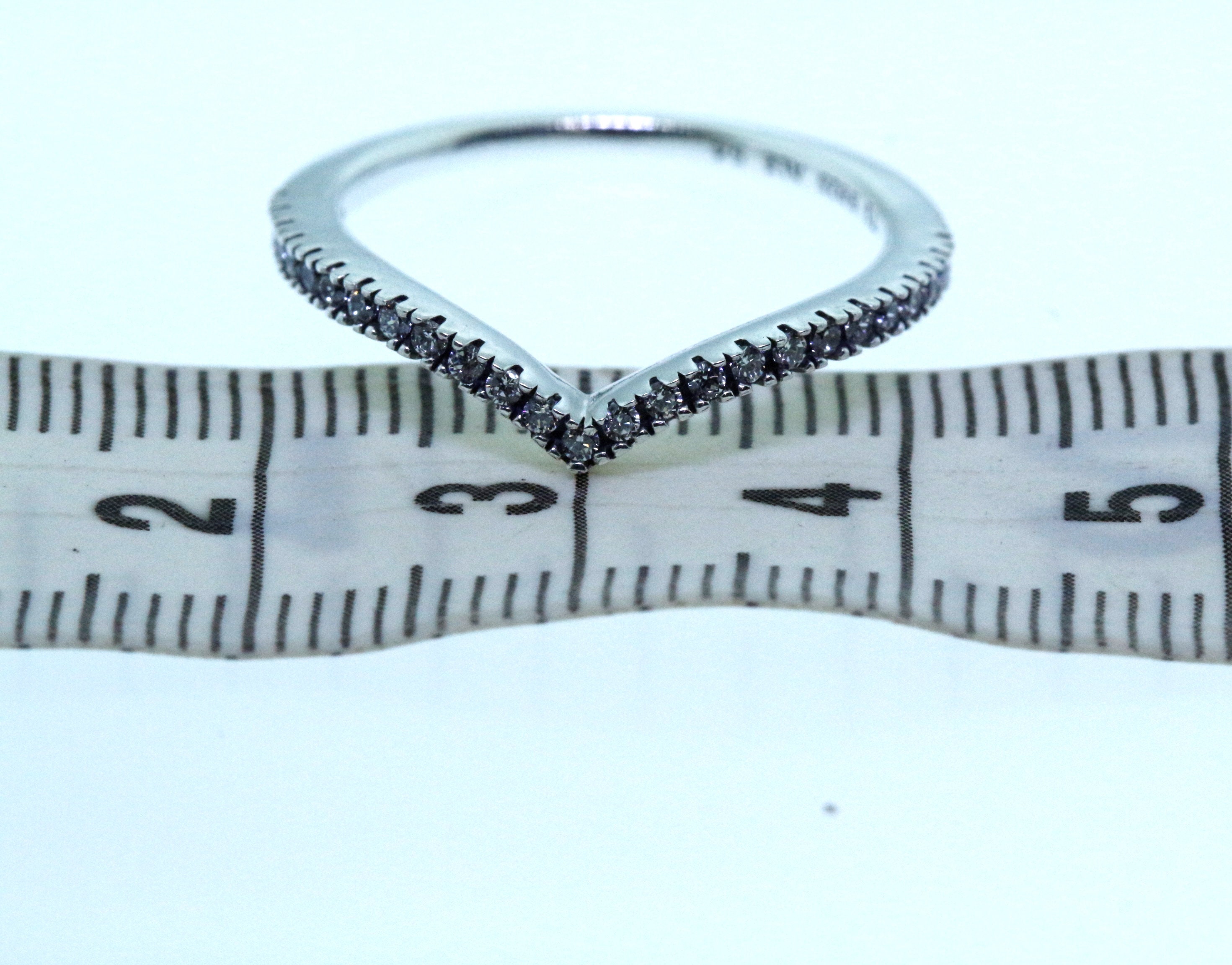 Pandora Sterling Silver Sparkling Wishbone Ring - Etsy Pandora Sterling Silver Sparkling Wishbone Ring - Etsy