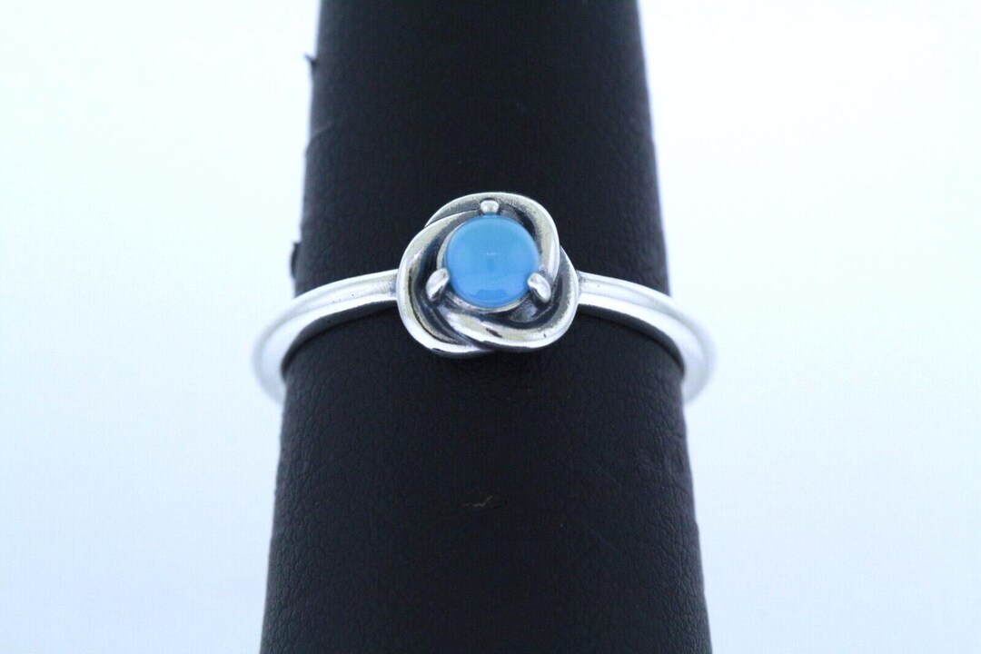Pandora December Turquoise Blue Eternity Circle Ring - Etsy