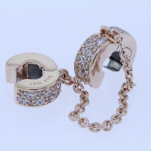 Pandora Clear Pave Safety Chain Clip Charm Rose Gold - Etsy