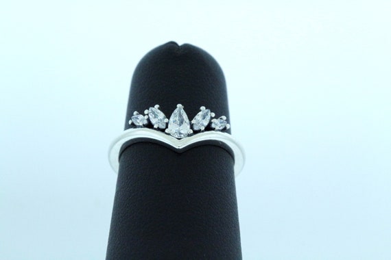 Sparkling pear & marquise wishbone ring store