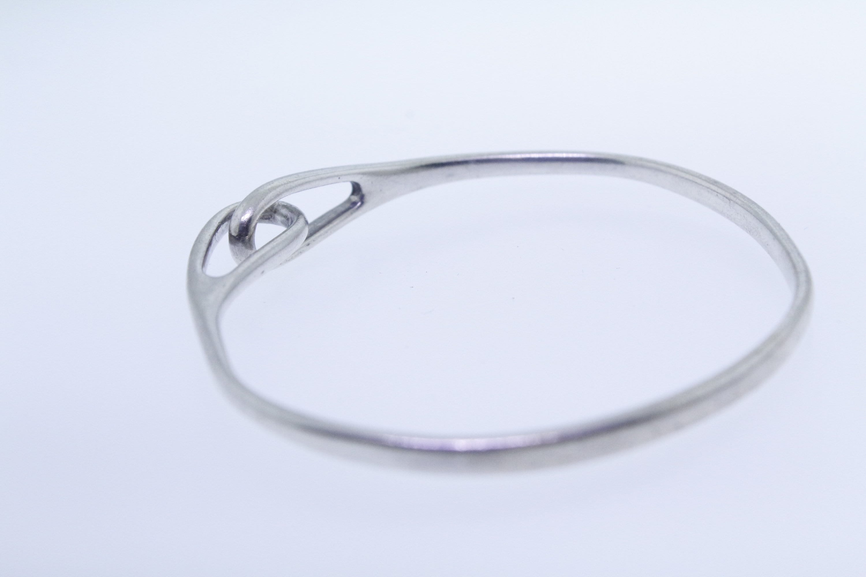Tiffany & Co Sterling Silver Infinity Knot Interlocking Bangle Bracelet - Etsy