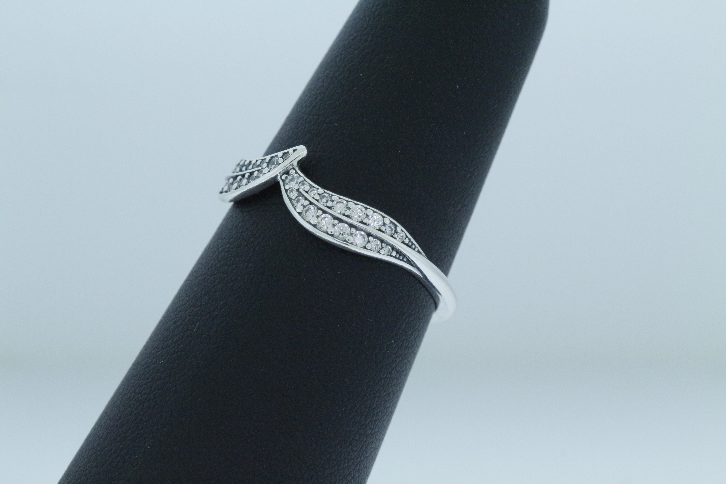 Pandora Sterling Silver Sparkling Leaves Ring - Etsy