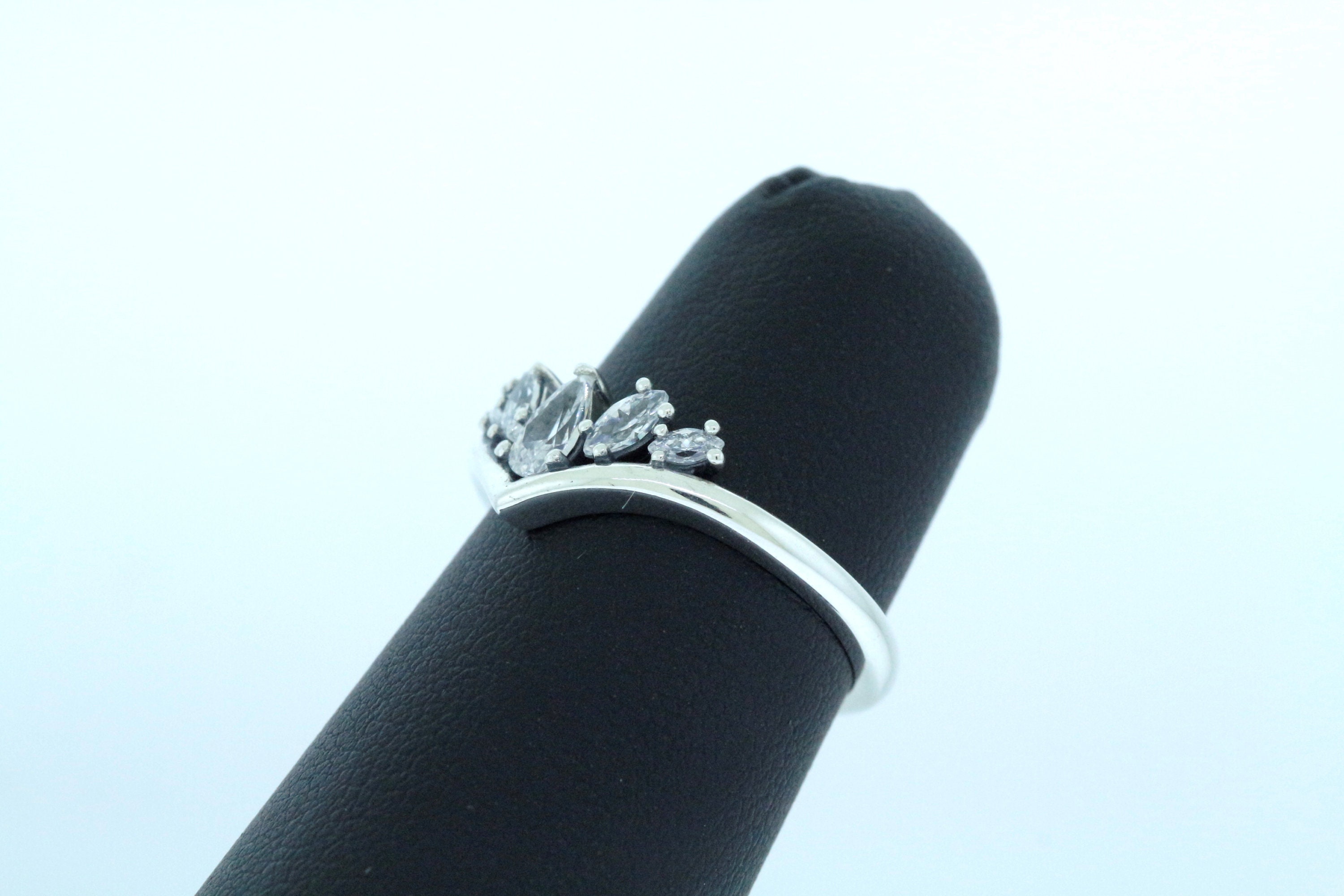 Pandora Sterling Silver Sparkling Pear & Marquise Wishbone Ring - Etsy