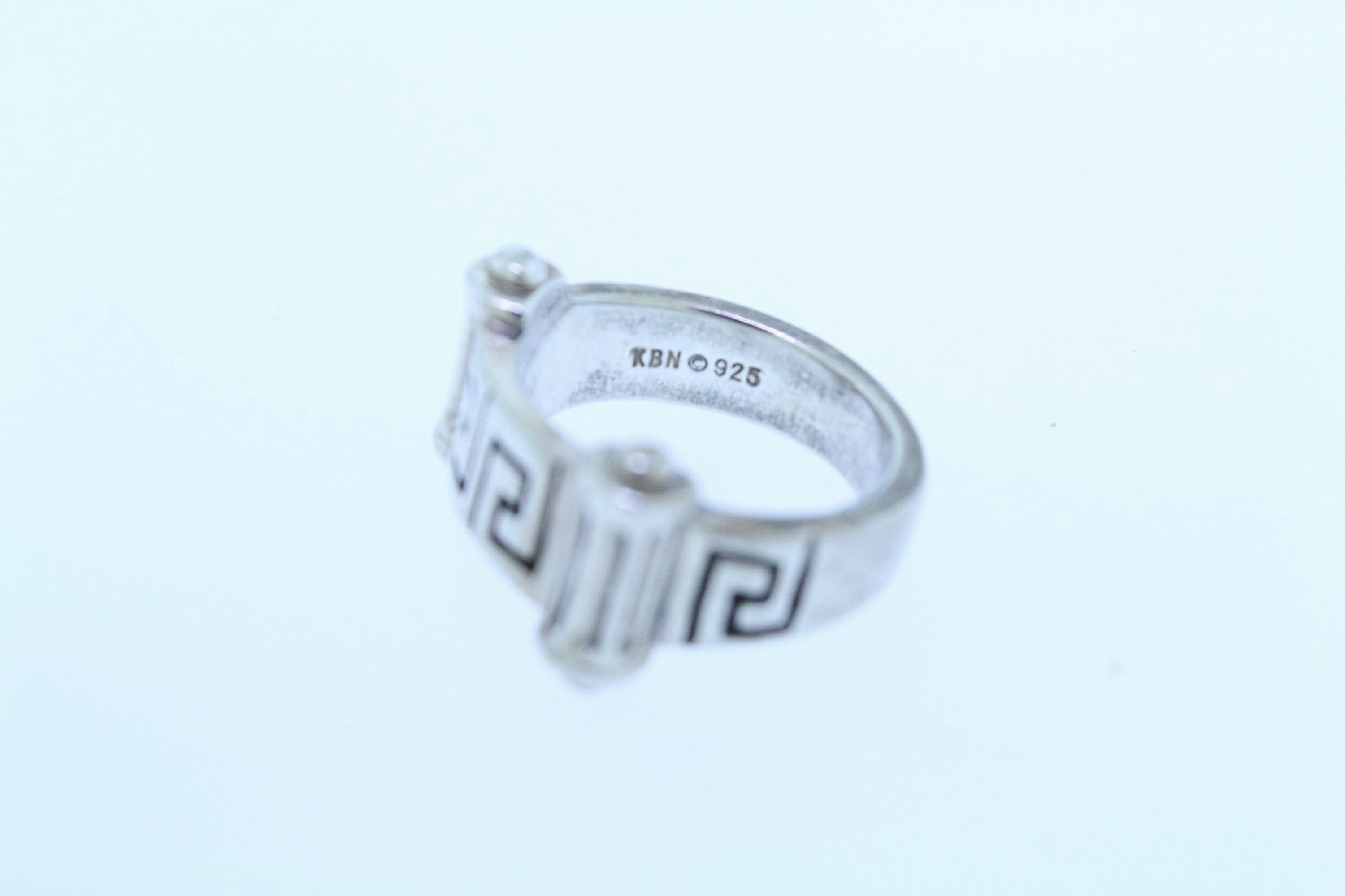 Kabana Sterling Silver Greek Key Pattern Ring - Etsy