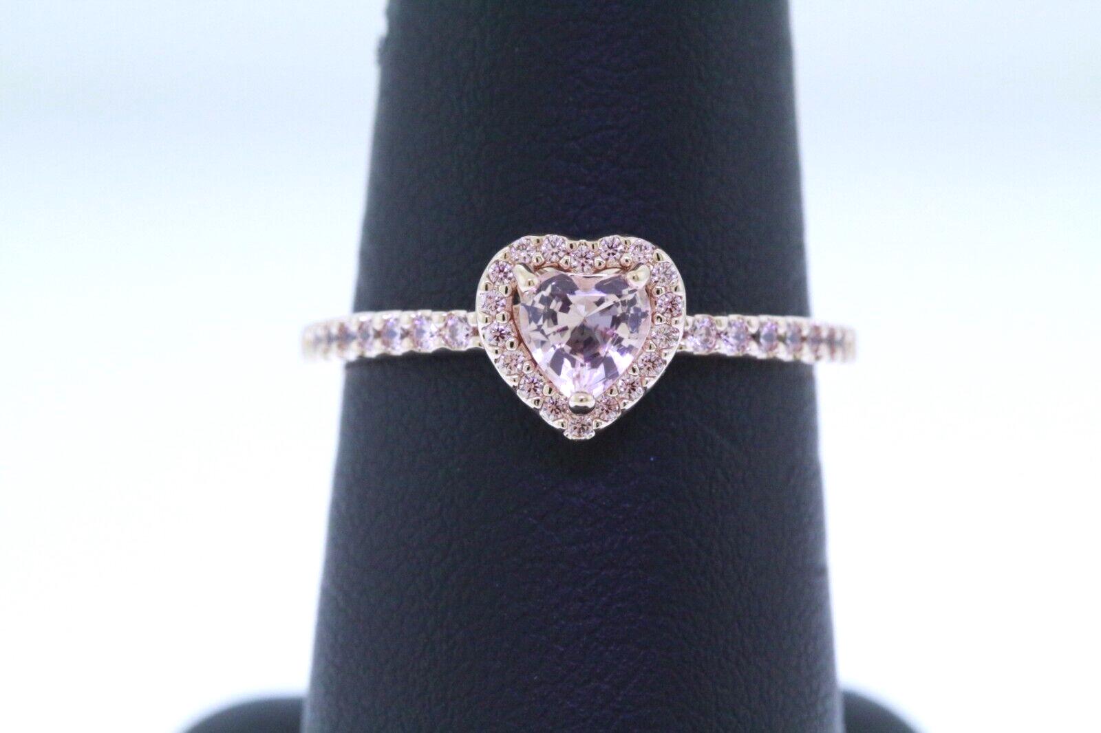 Pandora rose gold elevated heart ring Etsy