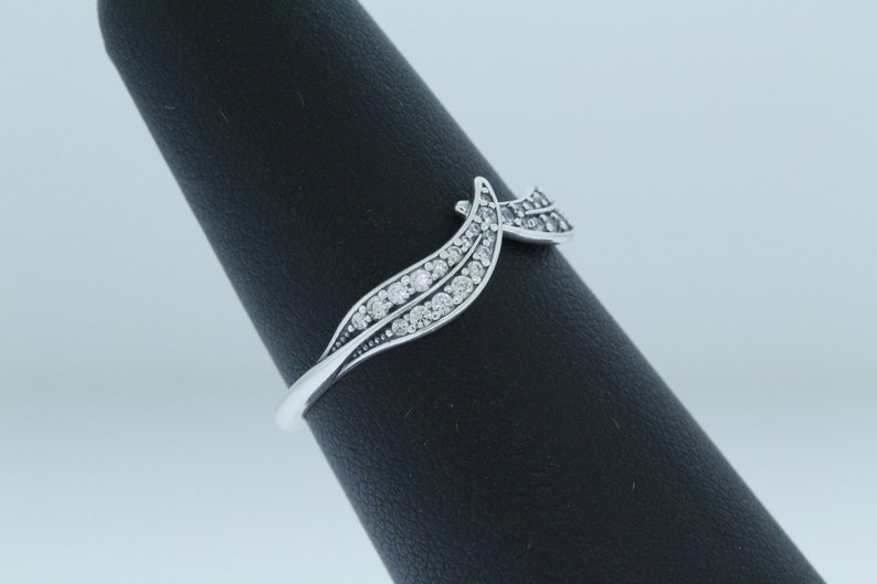 Pandora Sterling Silver Sparkling Leaves Ring - Etsy
