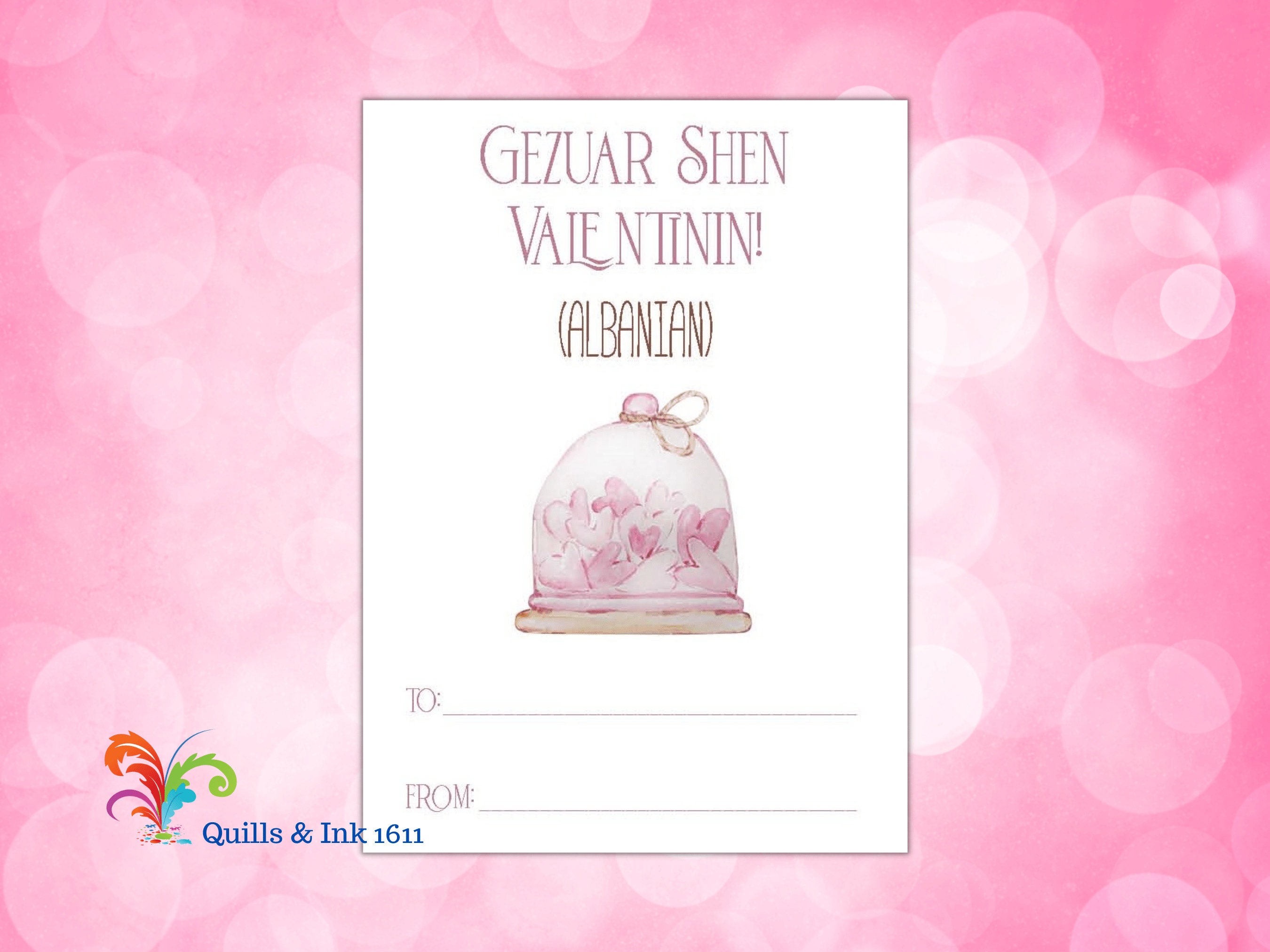 Printable Valentine's Day Cards in Different Languages - Etsy