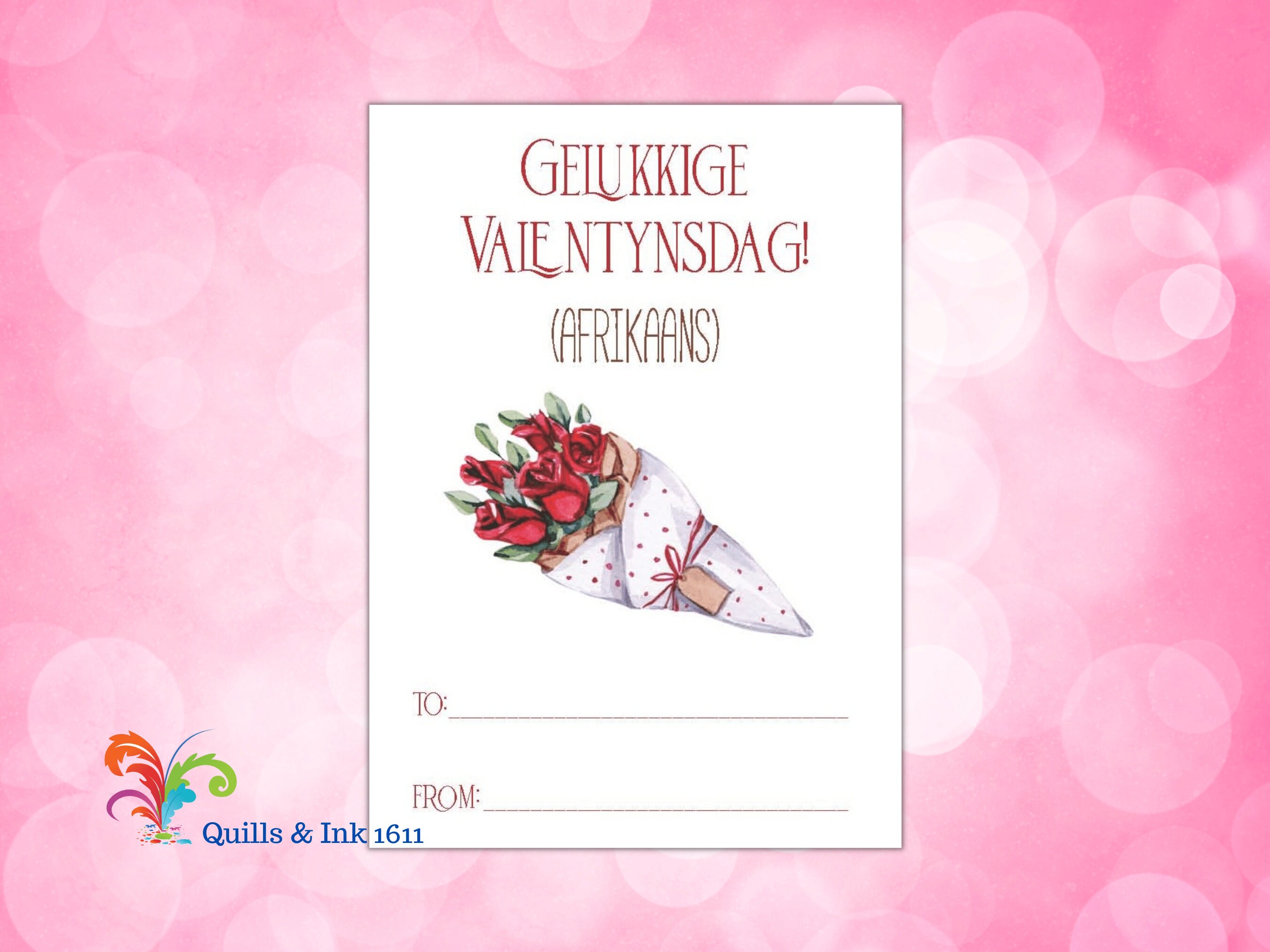 Printable Valentine's Day Cards in Different Languages - Etsy