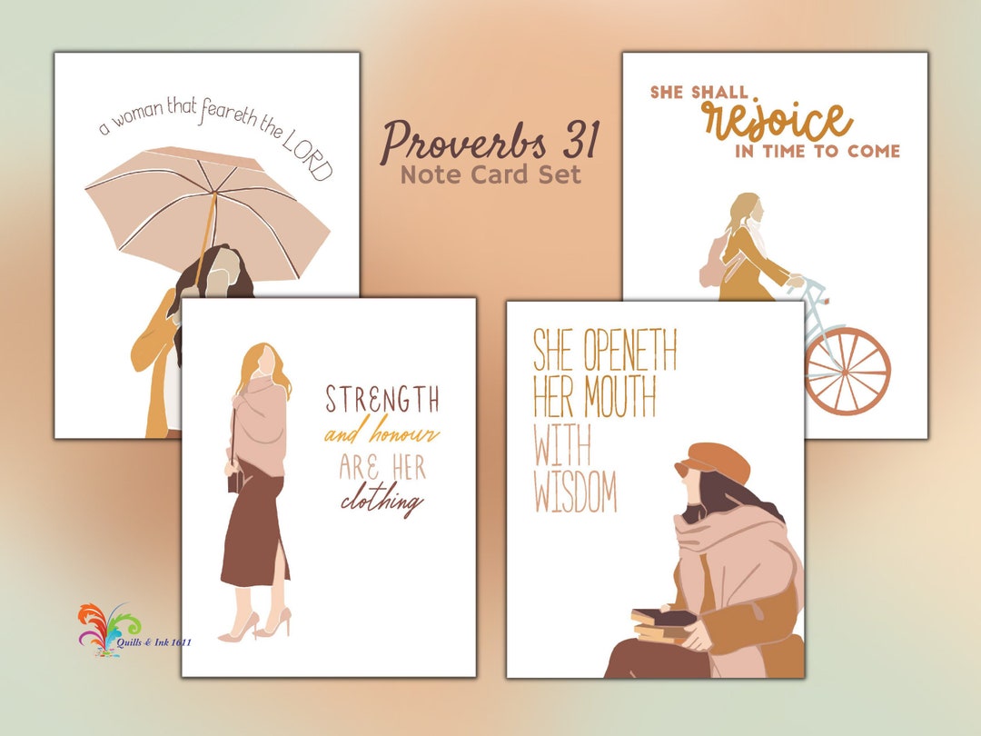 Proverbs 31 Note Card Set - Etsy
