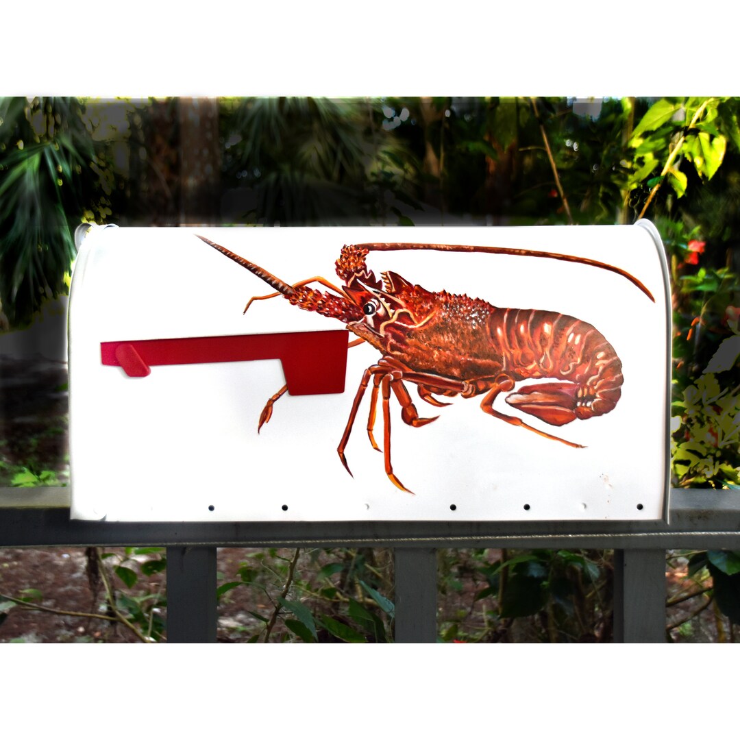 Custom Hand Painted Florida Lobster Mailbox With House Number - Etsy