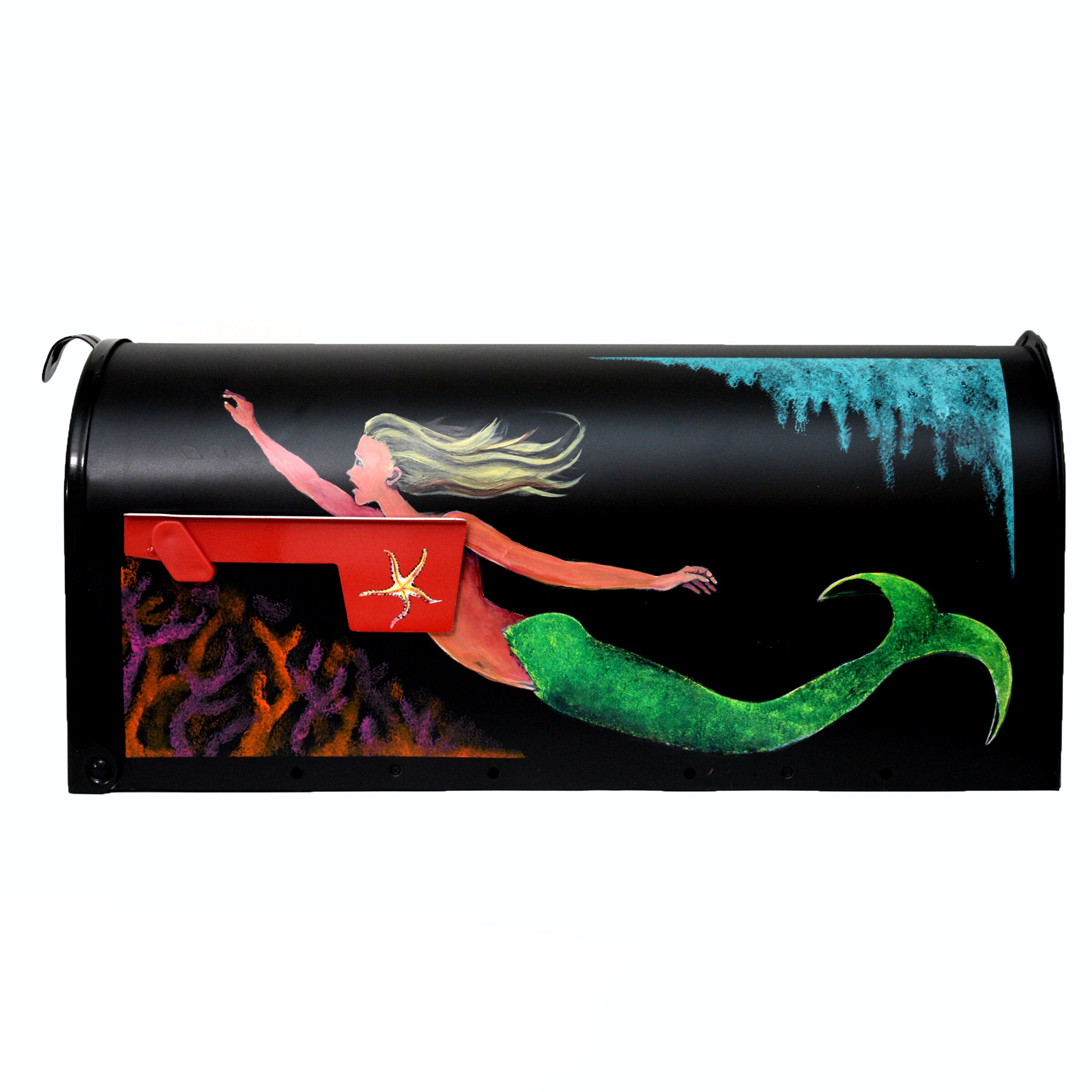 Personalized Hand Painted Mermaid Mailbox - Etsy